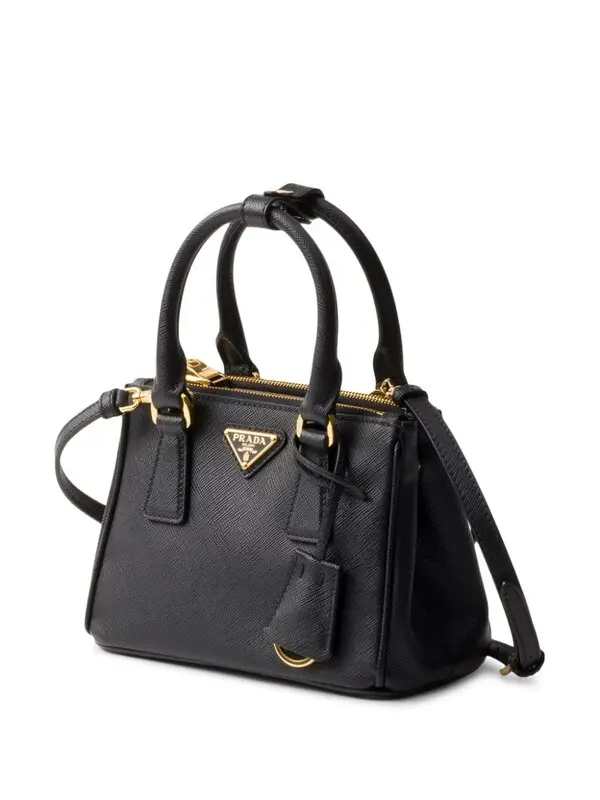 Prada Micro Galleria Tote Bag - Black