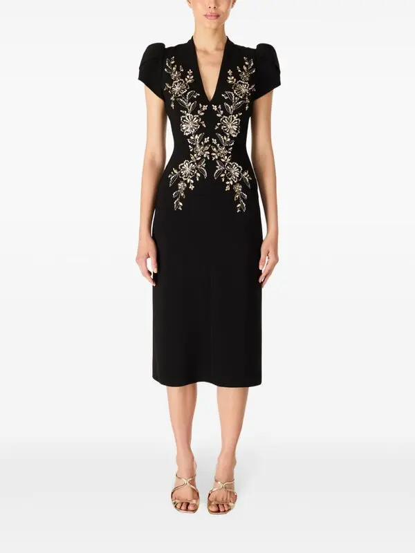 Jenny Packham Freya Midi Dress - Black