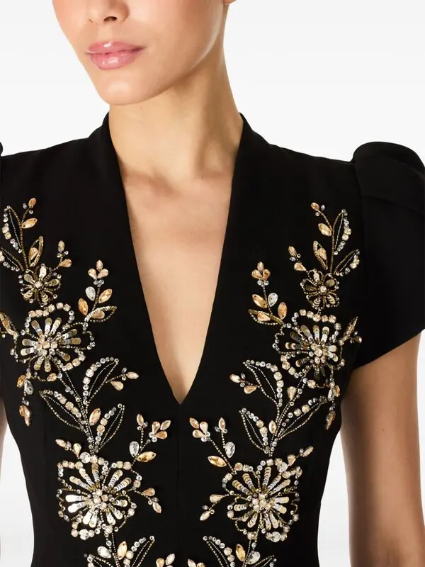 Jenny Packham Freya Midi Dress - Black