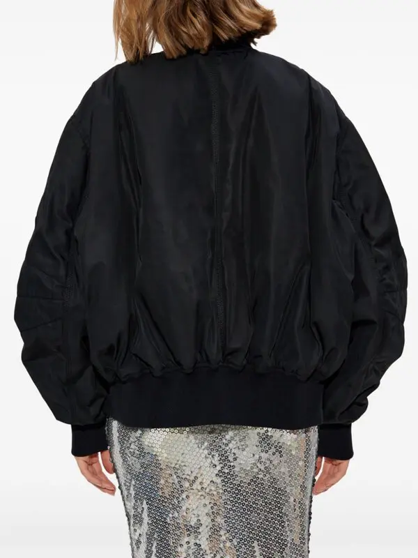 Attico Bishop-sleeves Bomber Jacket - Black