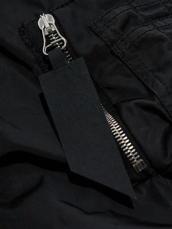 Attico Bishop-sleeves Bomber Jacket - Black