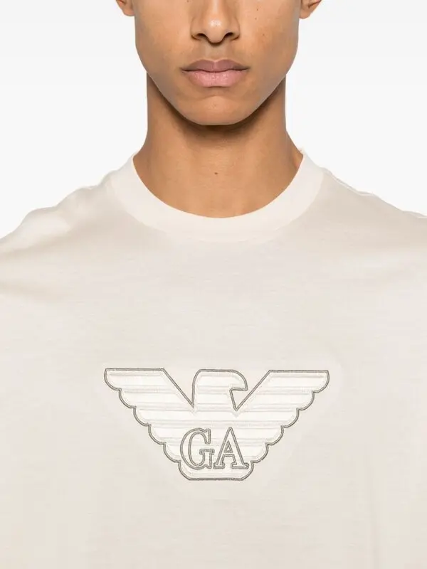 Emporio Armani Logo-embroidered T-shirt