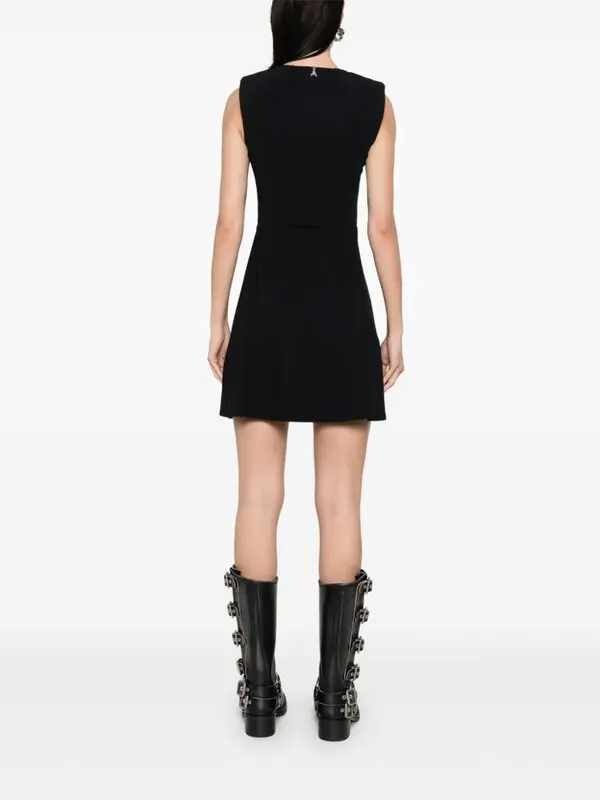 Patrizia Pepe Flared Mini Dress - Black