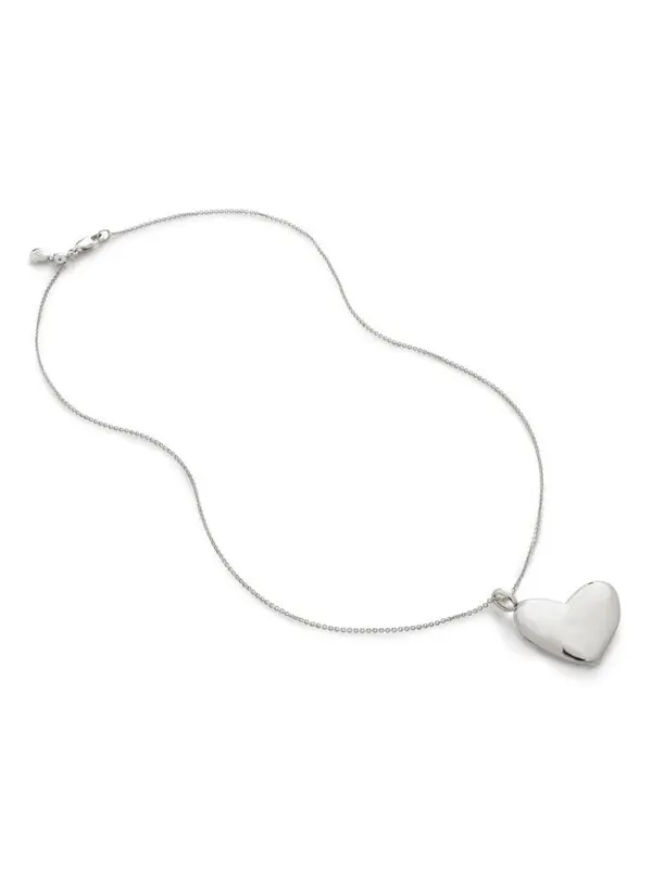 Monica Vinader Heart Locket Necklace - Silver