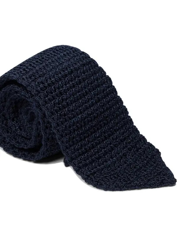 TOM FORD Knitted Neck Tie - Blue