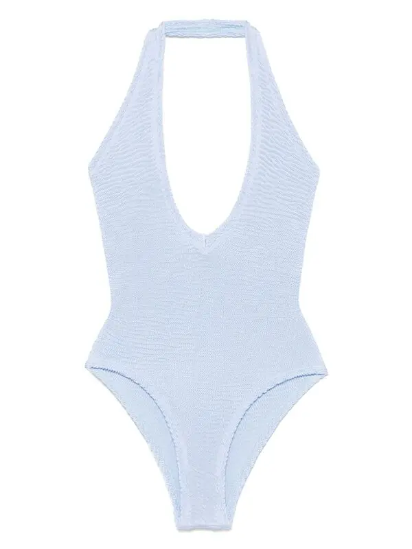 PARAMIDONNA V-neck One-piece Swimsuit - Blue