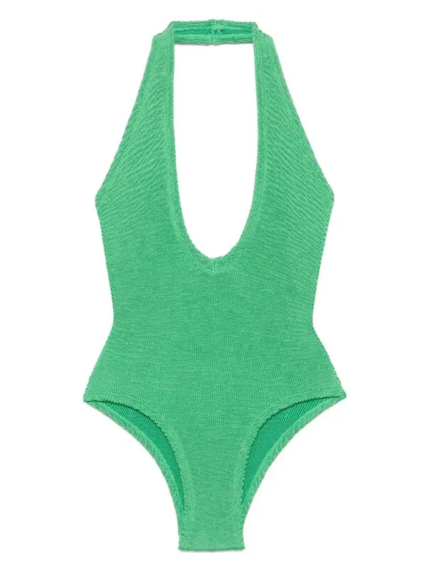 PARAMIDONNA V-neck One-piece Swimsuit - Green