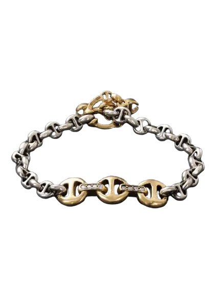 Hoorsenbuhs Sterling Silver And 18-karat Diamond Bracelet - Gold