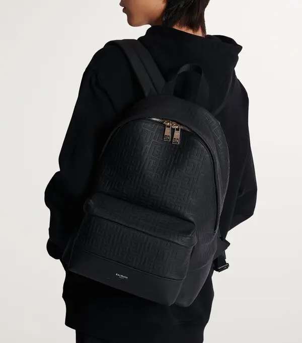 Balmain Leather Backpack