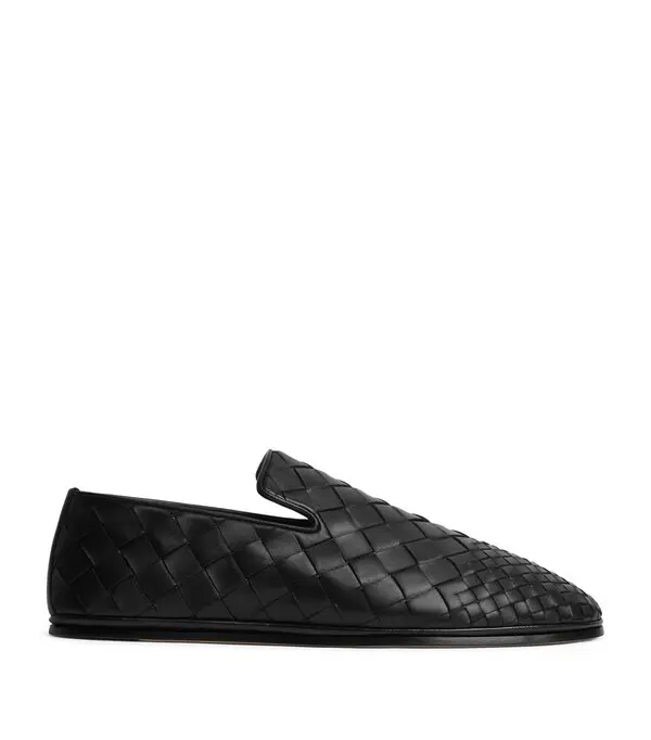 Bottega Veneta Lambskin Intrecciato Slip-on Slippers