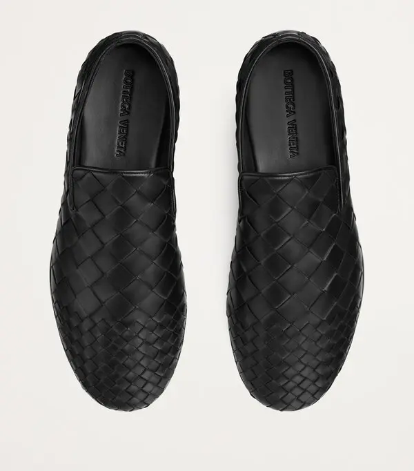 Bottega Veneta Lambskin Intrecciato Slip-on Slippers