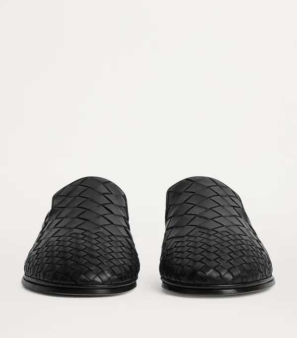 Bottega Veneta Lambskin Intrecciato Slip-on Slippers
