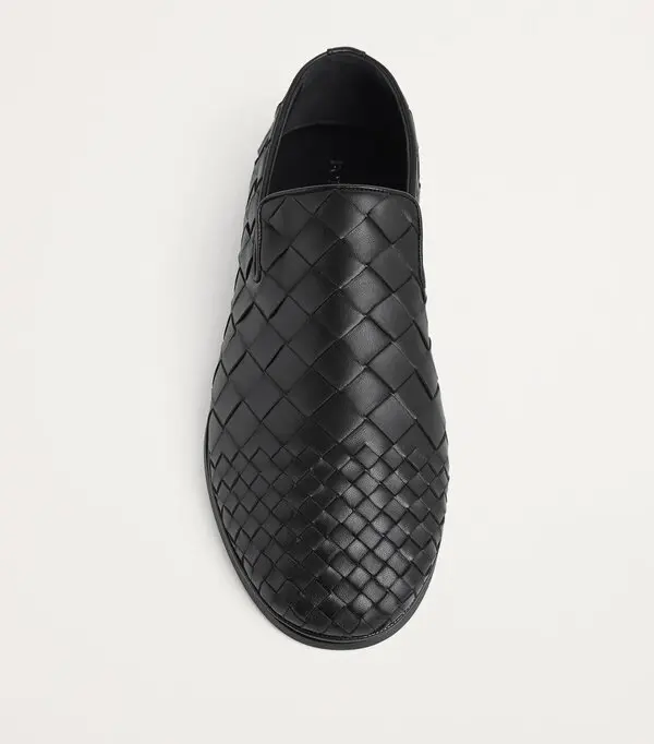Bottega Veneta Lambskin Intrecciato Slip-on Slippers