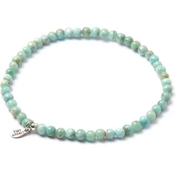 TINY RITUALS Larimar Beaded Bracelet - Light Blue-green