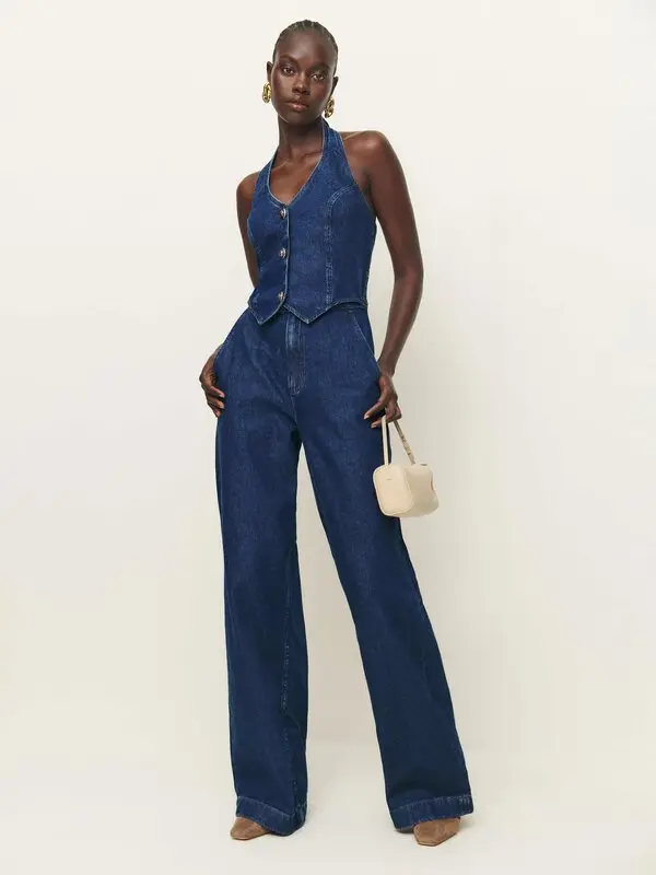REFORMATION Lorenza Denim Jumpsuit - Salinas