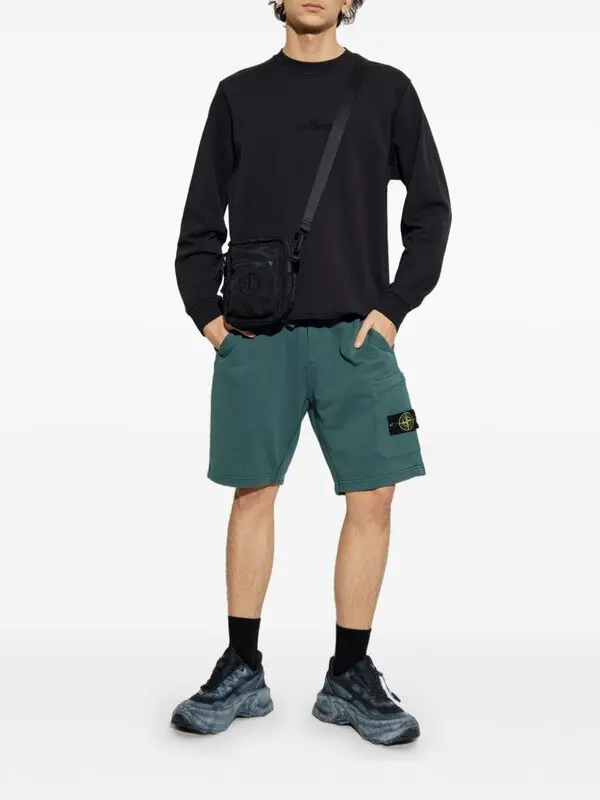 Stone Island Logo-embroidered Sweatshirt - Black