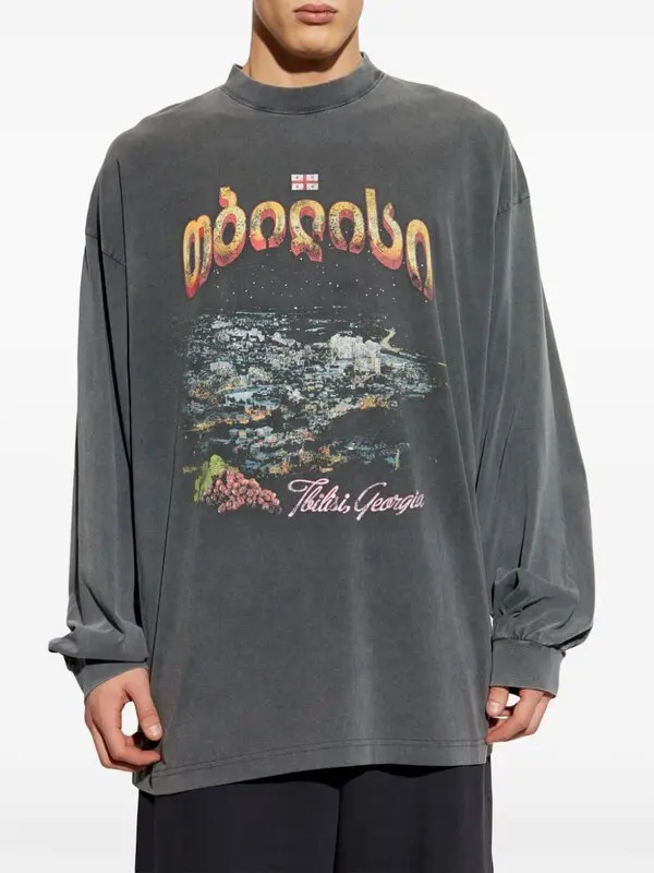BALENCIAGA oversized tbilisi tシャツ Buy Balenciaga Tbilisi T-shirt - Black At 10% Off | Editorialist