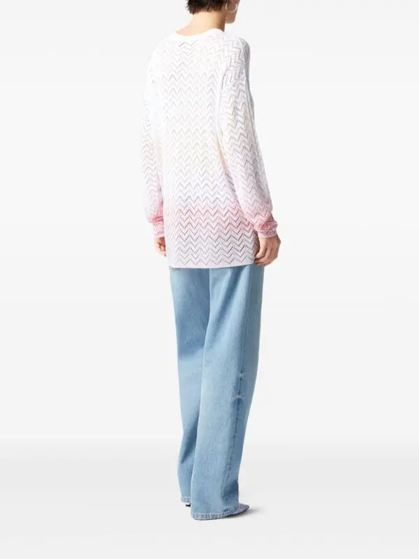 Missoni Chevron Knit Sweater - White