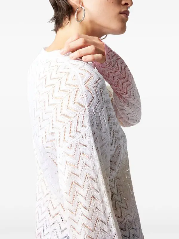 Missoni Chevron Knit Sweater - White