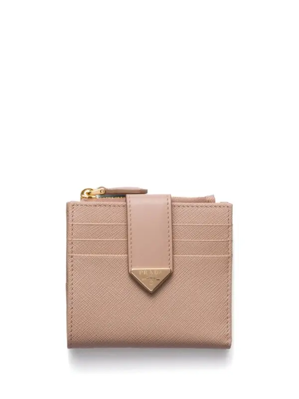 Prada Small Saffiano Wallet - Neutrals