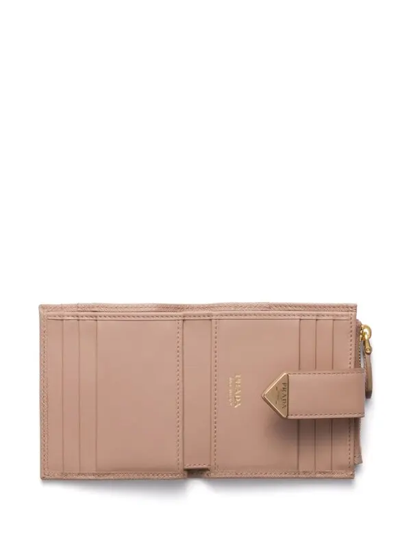 Prada Small Saffiano Wallet - Neutrals