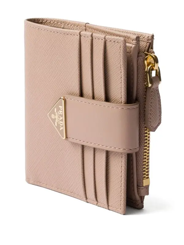 Prada Small Saffiano Wallet - Neutrals