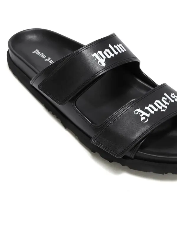 Palm Angels Logo Leather Sandals