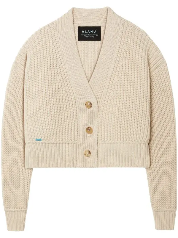 Alanui Front Button Cardigan - Neutrals