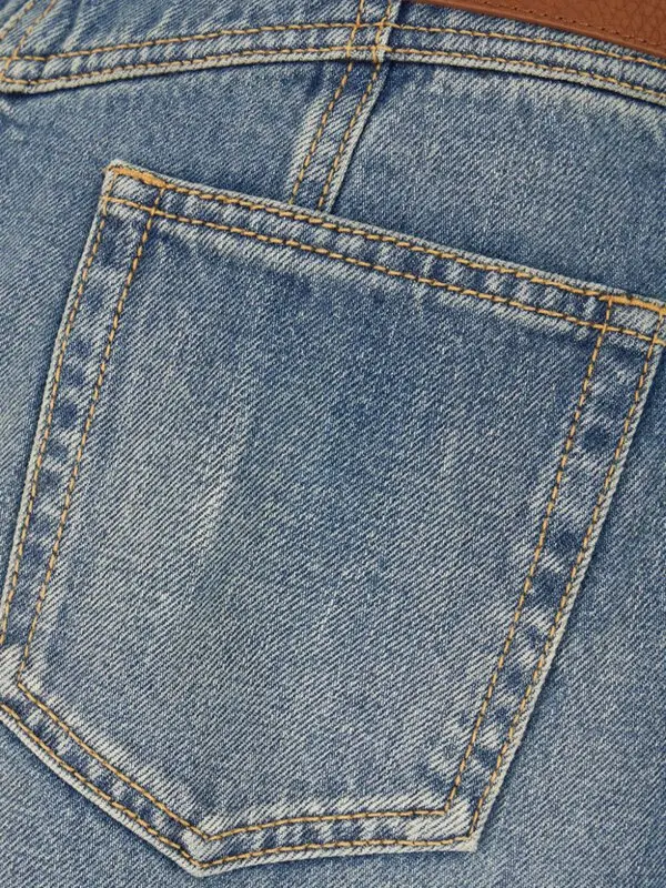 Alexander McQueen Denim Midi Skirt