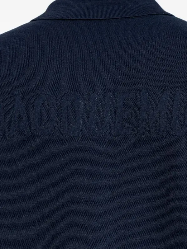 Jacquemus Logo-jacquard Polo Shirt - Blue