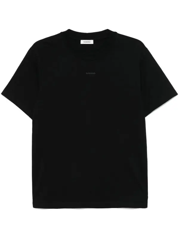 Sandro Logo-lettering T-shirt - Black