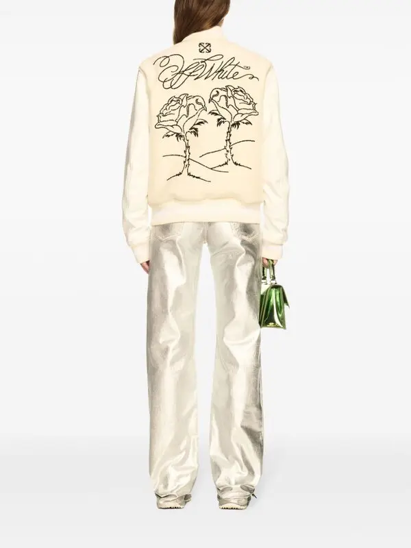 Off-White Rose Valley Bomber Jacket - Neutrals