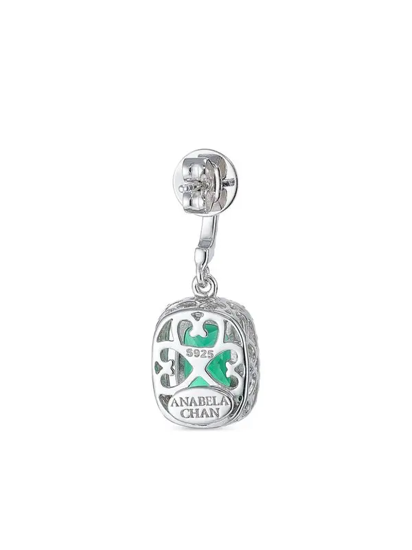ANABELA CHAN 18kt White Gold Comet Emerald Earrings
