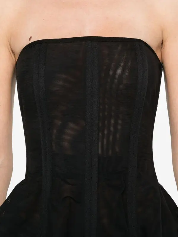 NISSA Semi-sheer Corset Top