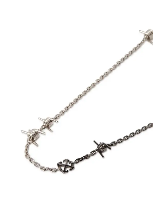Off-White Barbed Wire Chain Necklace