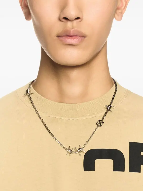 Off-White Barbed Wire Chain Necklace