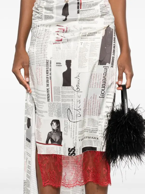 Patrizia Pepe Newspaper-print Midi Dress