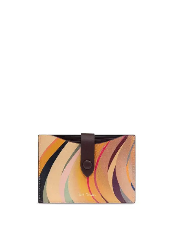 Paul Smith Dusky Swirl-print Card Holder - Neutrals