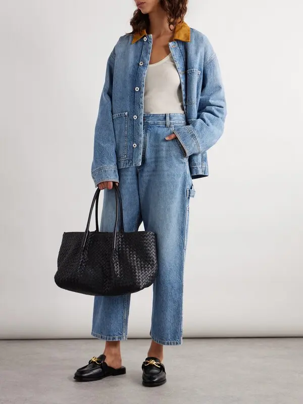 Bottega Veneta Cropped High-rise Straight-leg Jeans