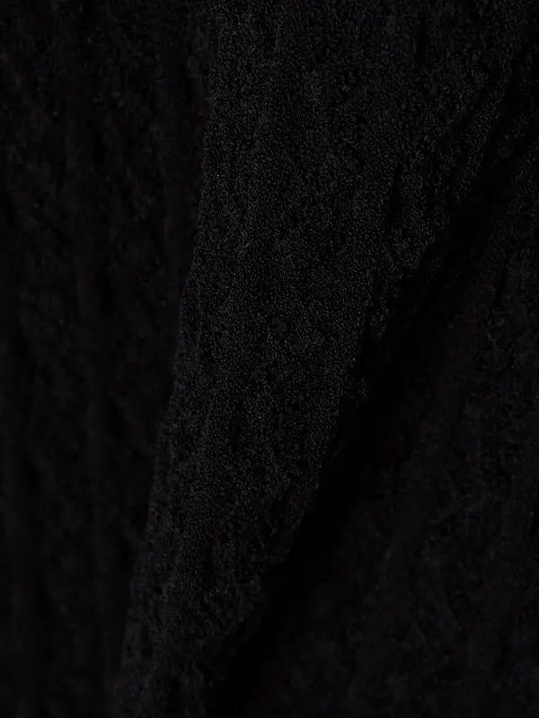 Alaïa Open-knit Turtleneck Bodysuit
