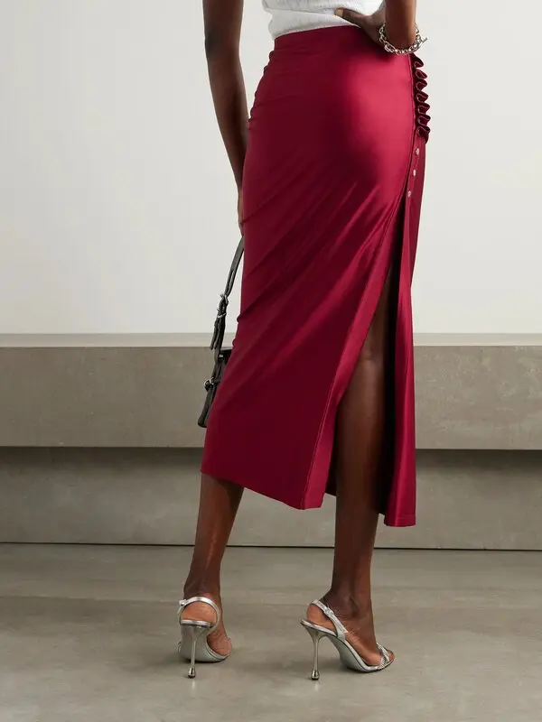 Rabanne Gathered Midi Skirt