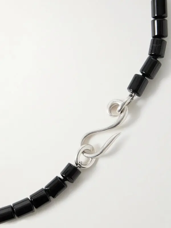 SOPHIE BUHAI Deco Onyx And Silver Choker