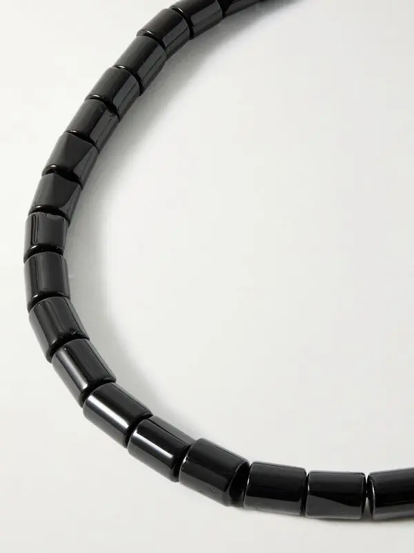 SOPHIE BUHAI Deco Onyx And Silver Choker