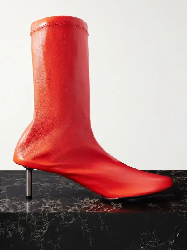 JIL SANDER Leather Ankle Boots