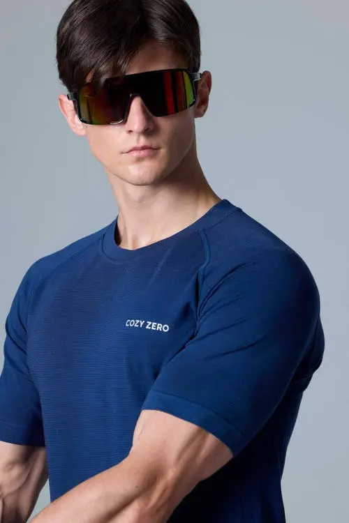 COZY ZERO Tech Merino Light Weight Daily Tee - Poseidon