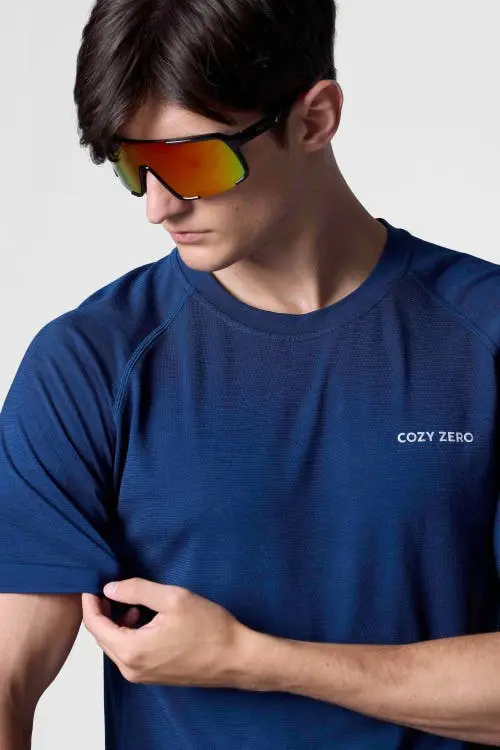 COZY ZERO Tech Merino Lightweight Daily T-shirt - Poseidon