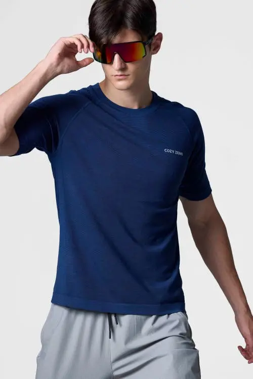COZY ZERO Tech Merino Lightweight Daily T-shirt - Poseidon