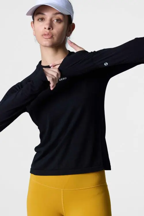 COZY ZERO Tech Merino Classic Fit Long Sleeve Baselayer - Black