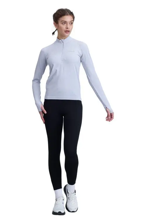 COZY ZERO Tech Merino Half Zip Long Sleeve Base Layer - Glacier Gray