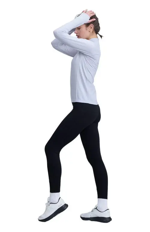 COZY ZERO Tech Merino Half Zip Long Sleeve Base Layer - Glacier Gray